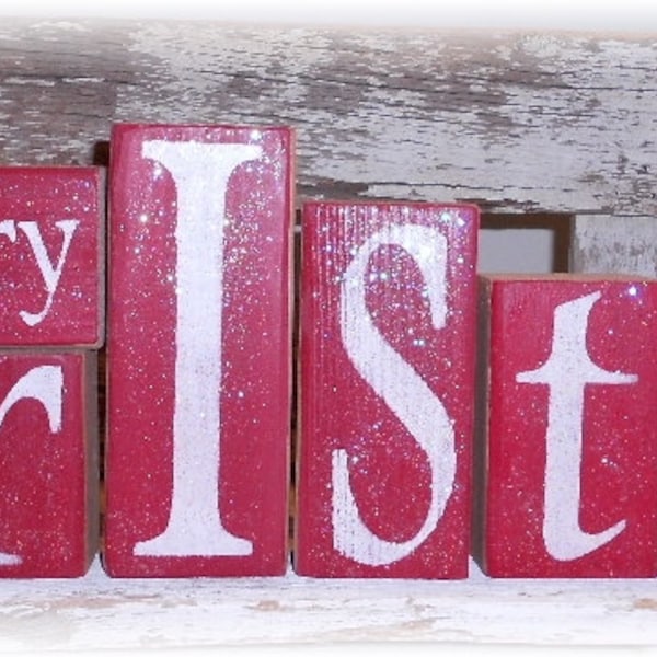 Christmas Blocks - Etsy