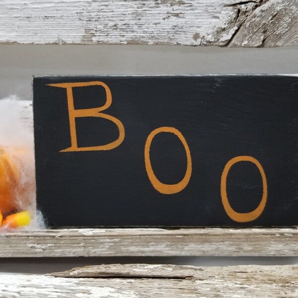 Small Boo Block Sign - Etsy