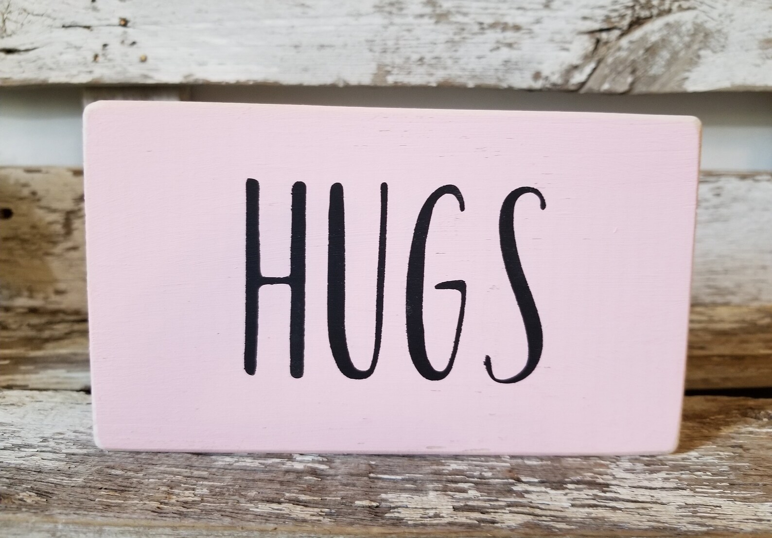 Hugs 4 X 6 Mini Pink Wood Sign Home Decor - Etsy UK