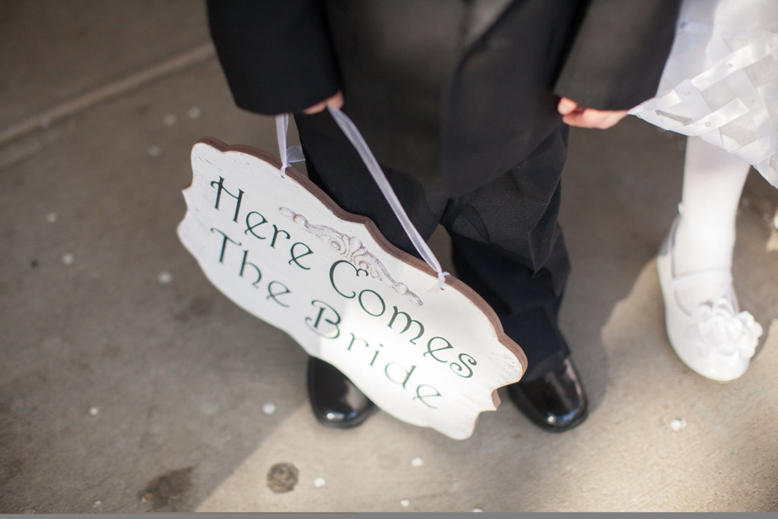 Here Comes the Bride Wedding Sign Wood White Shabby Sign - Etsy