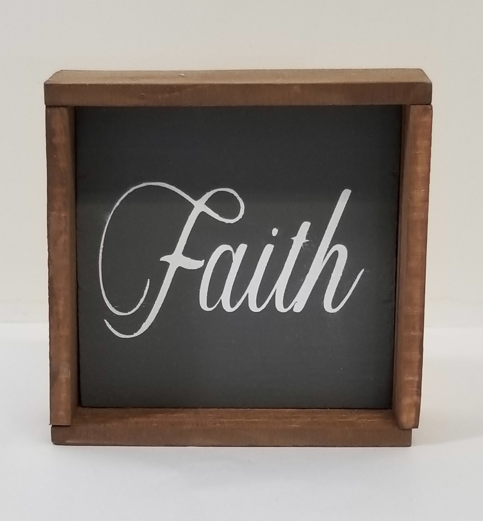 Faith Sign Farmhouse Mini Wood Signs Tiered Tray Rustic | Etsy