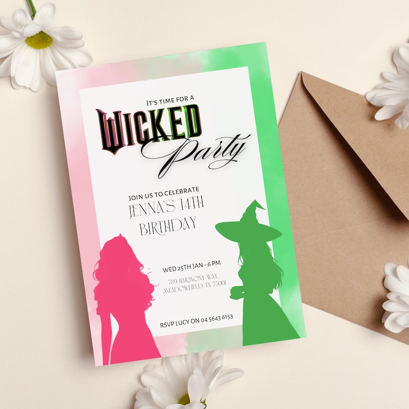 Wicked Birthday Party Invite - Etsy