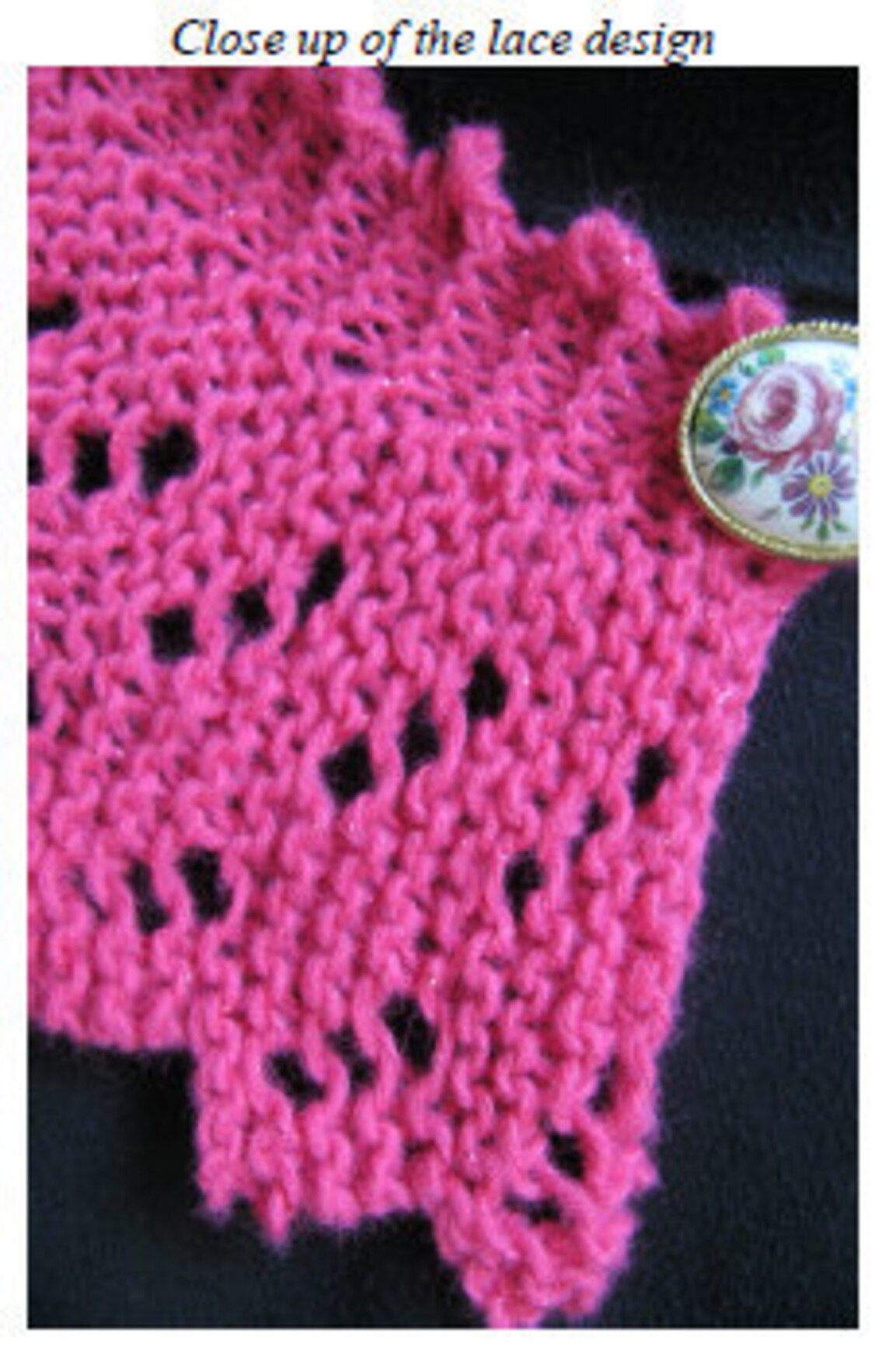 Lace Collar Knitting Pattern Raspberry Ripple Design - Etsy