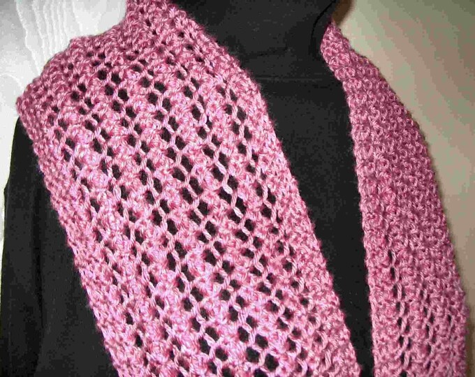 Knitted Lace Scarf - Four Patterns in One Easy to Knit One Row Lace ...