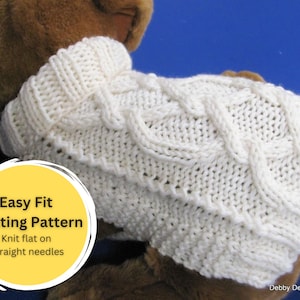 Small Dog Sweater Knitting Pattern EASY TO Make. Pdf-aran Pretzel Twist ...
