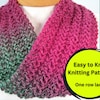 Lace Collar or Scarf Knitting Pattern Candy Apple Red Design PDF Easy ...