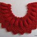 Lace Collar or Scarf Knitting Pattern Candy Apple Red Design PDF Easy ...