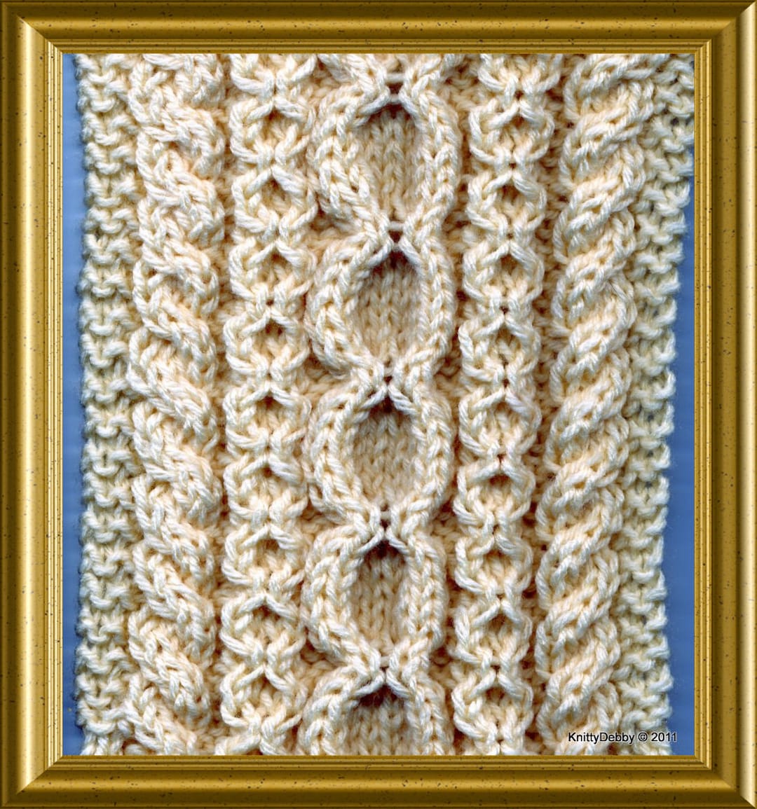 Knit Scarf Pattern Aran Style Knitting Pattern - Etsy