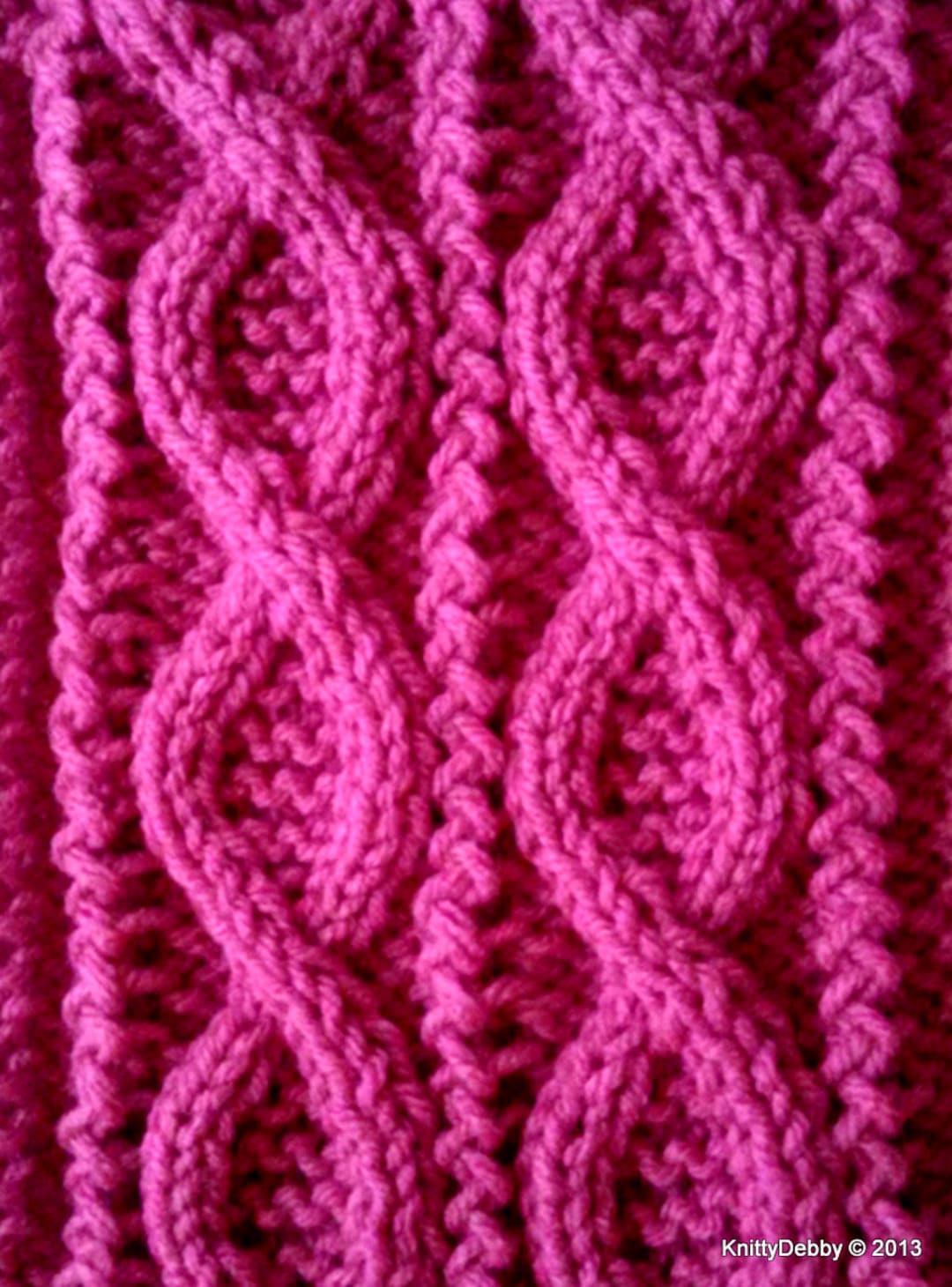 Aran Knit Scarf Entwined Paths Design Downloadable PDF Knitting Pattern ...