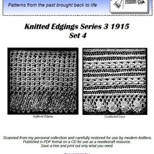 Knitted Lace Edgings Needlecraft Series 3 Set 4 Vintage Knitting ...