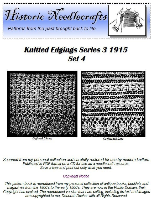 Knitted Lace Edgings Needlecraft Series 3 Set 4 Vintage | Etsy
