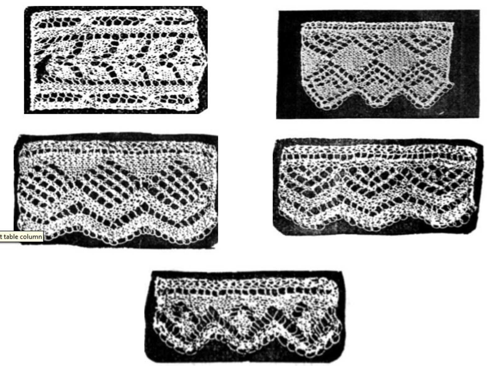 Knitted Lace Edgings 5 Patterns in Set 4 Downloadable PDF | Etsy