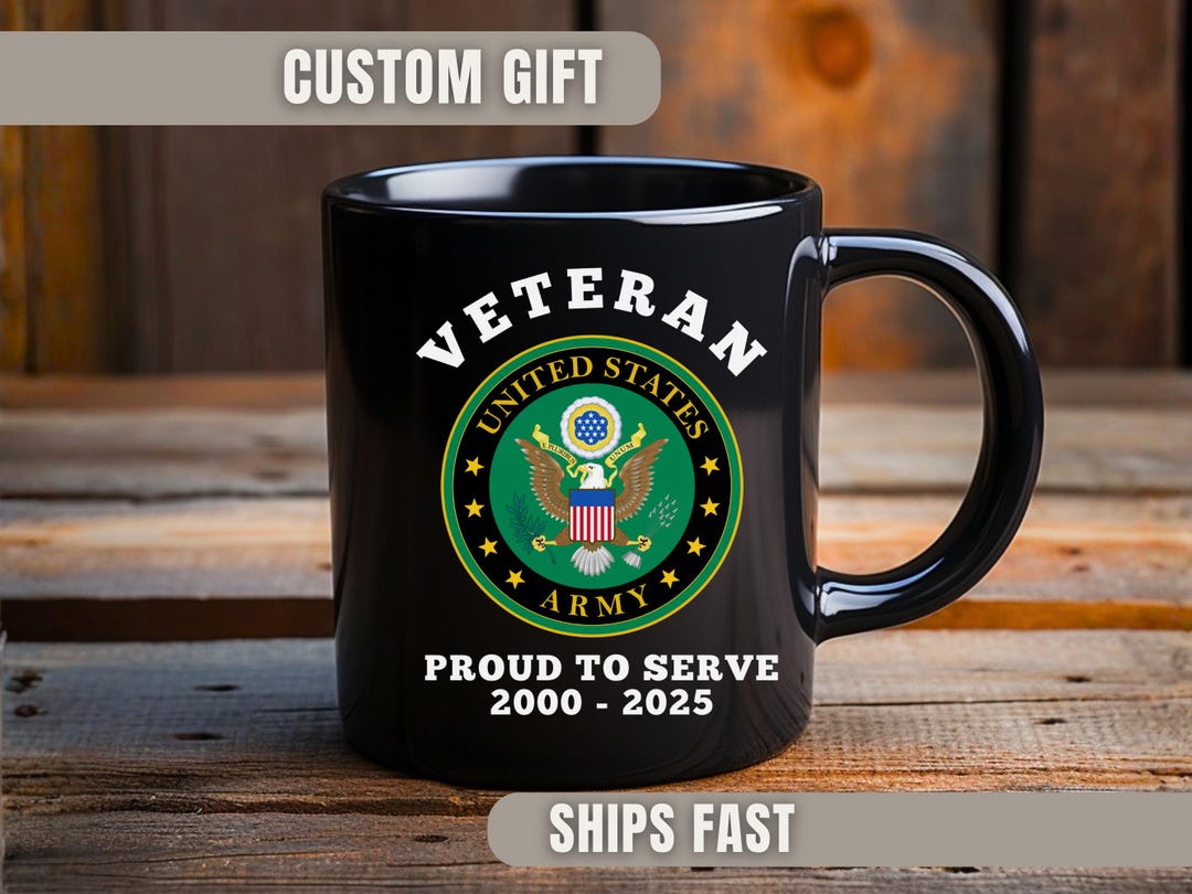 Custom Army Veteran Coffee Mug, Personalized U.S. Military Cup, Gift ...