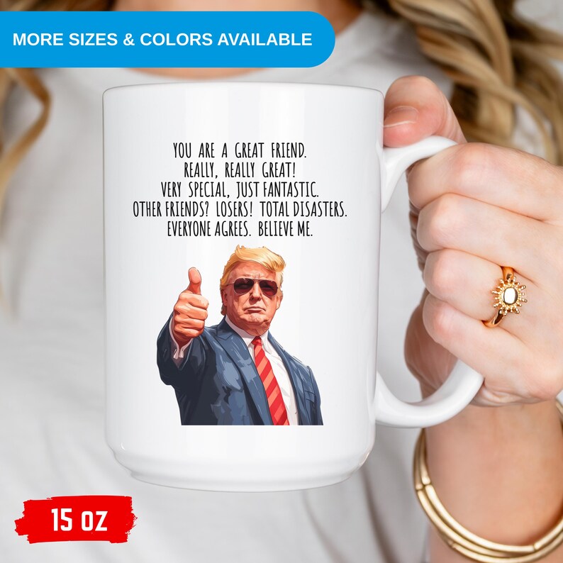Custom Trump Coffee Mug for Friend, Birthday Gift for Coworker, Funny ...