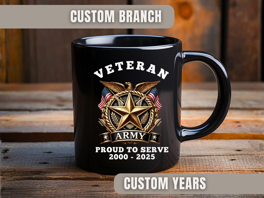Custom U.S. Army Veteran Coffee Mug, Military Hero Cup, Marine Navy Air ...