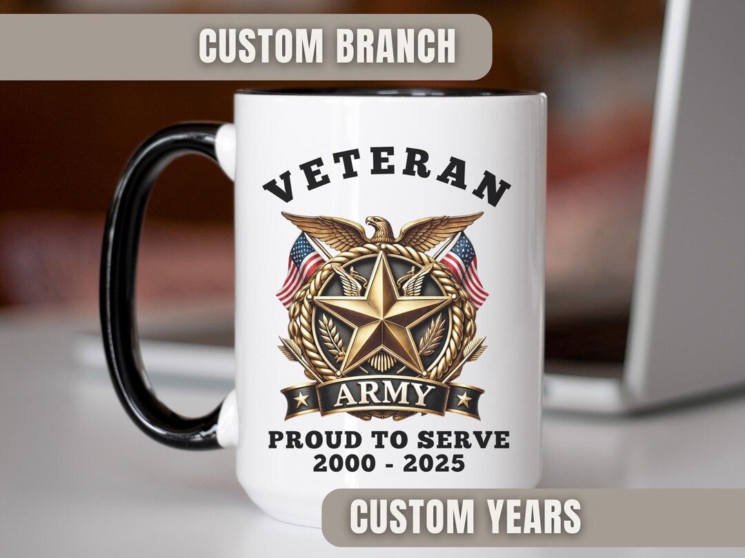 Custom Veteran Coffee Mug, U.S. Military Hero Cup, Army Marine Navy Air ...