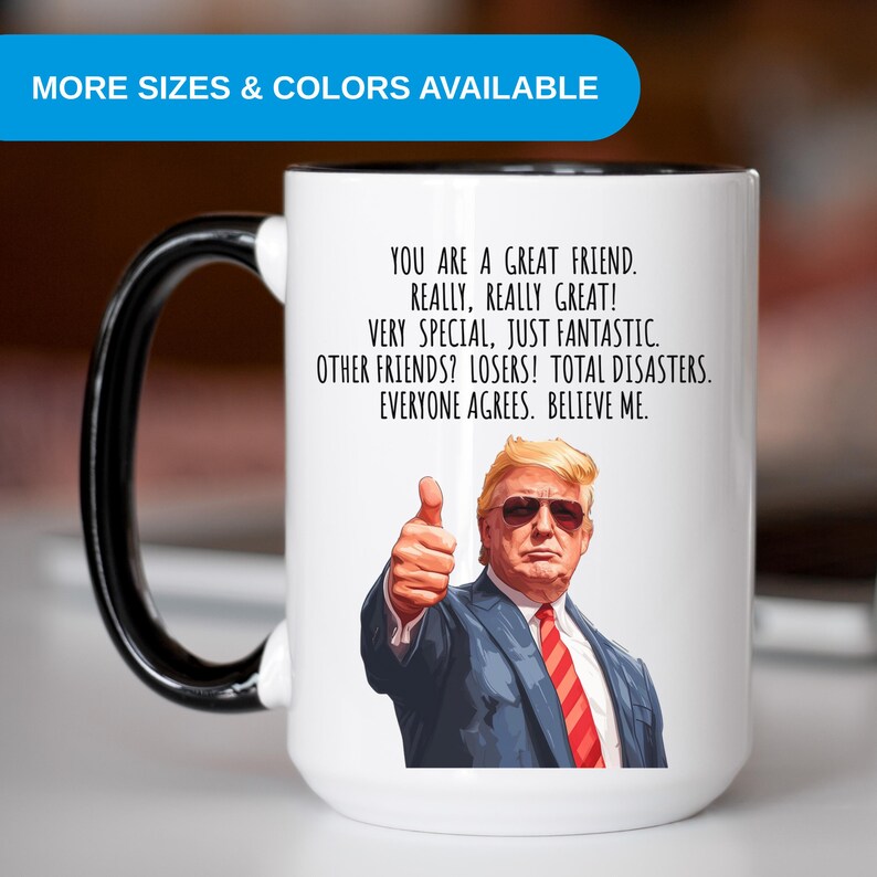 Custom Trump Coffee Mug for Friend, Birthday Gift for Coworker, Funny ...