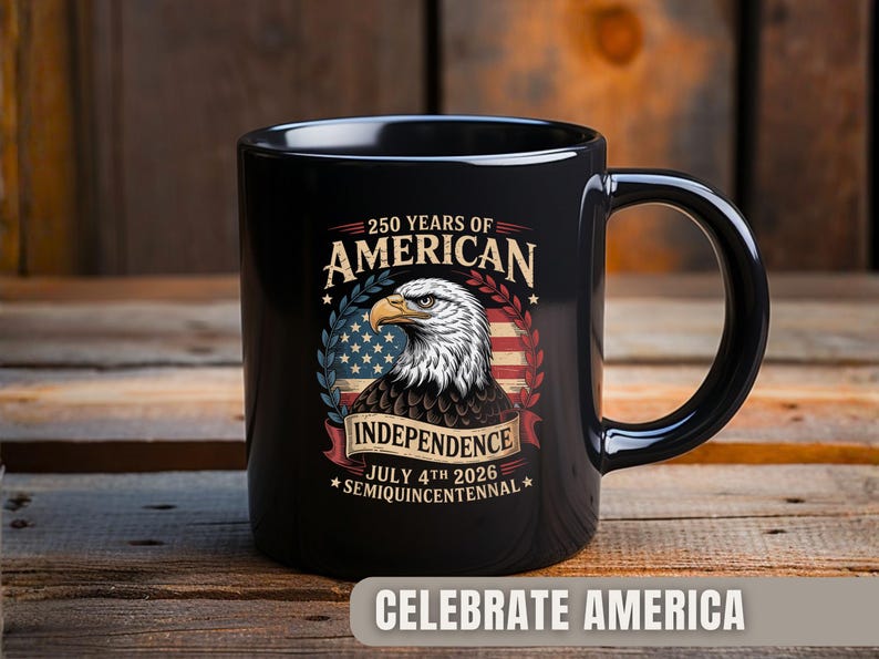 America 250th Anniversary Coffee Mug, 1776-2026 United States ...