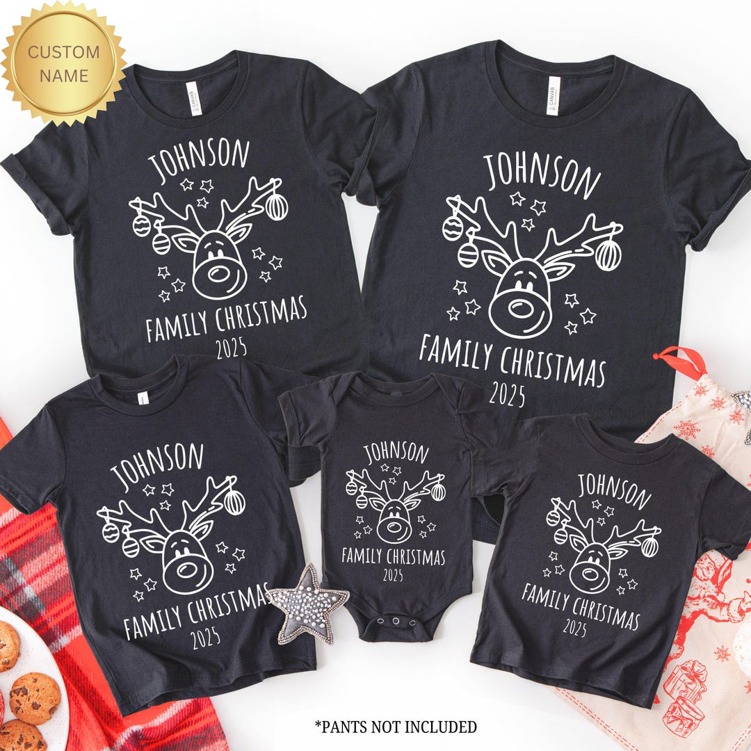 Custom Family Christmas Shirts Matching Family Christmas Tees Christmas ...