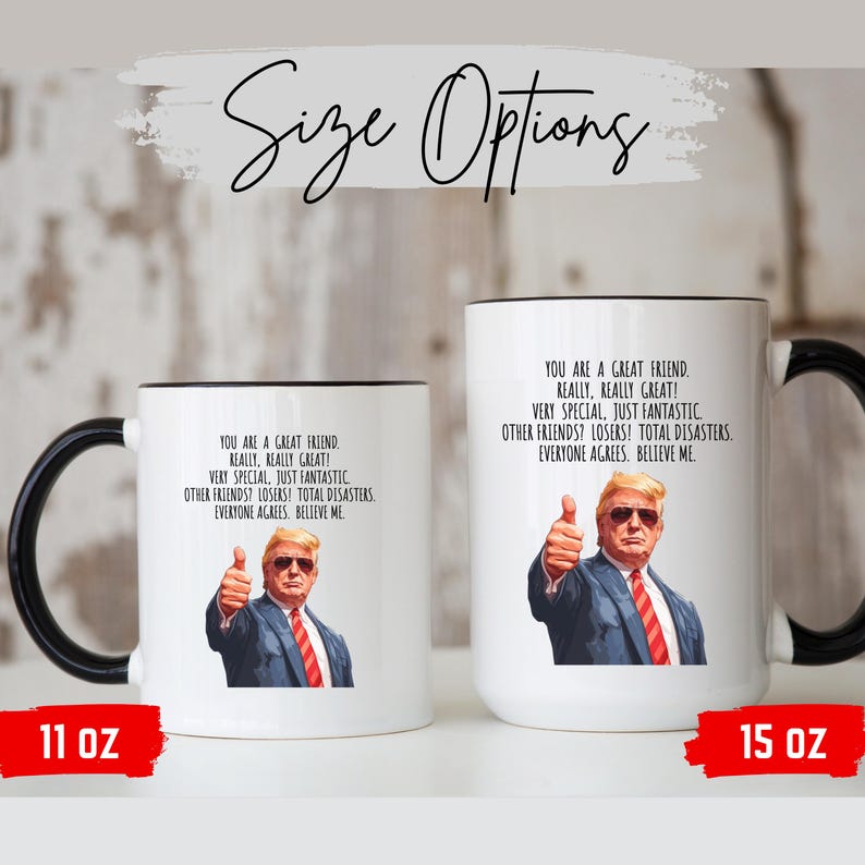 Custom Trump Coffee Mug for Friend, Birthday Gift for Coworker, Funny ...