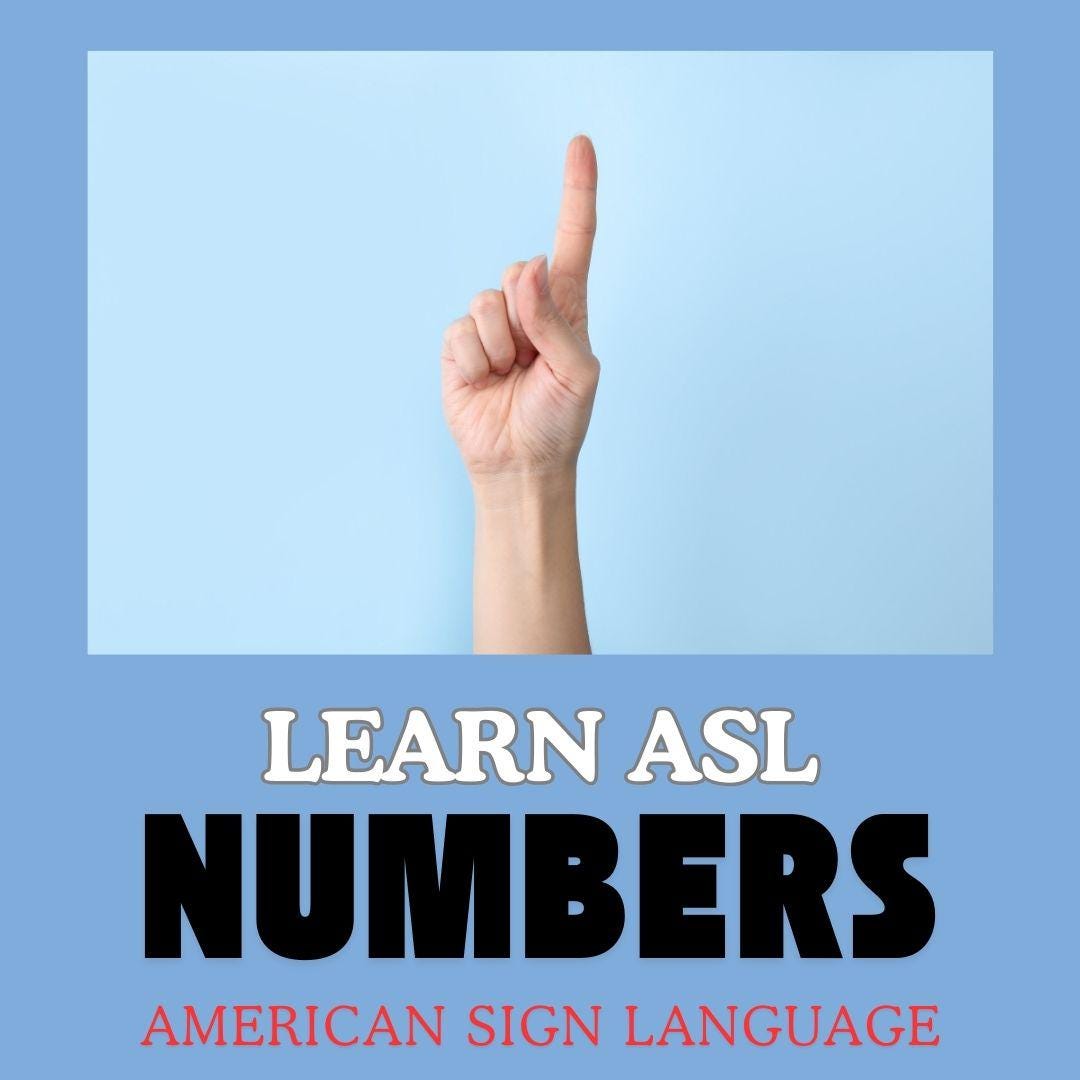 ASL Numbers 1-50: Learn American Sign Language Counting With Ease - Etsy