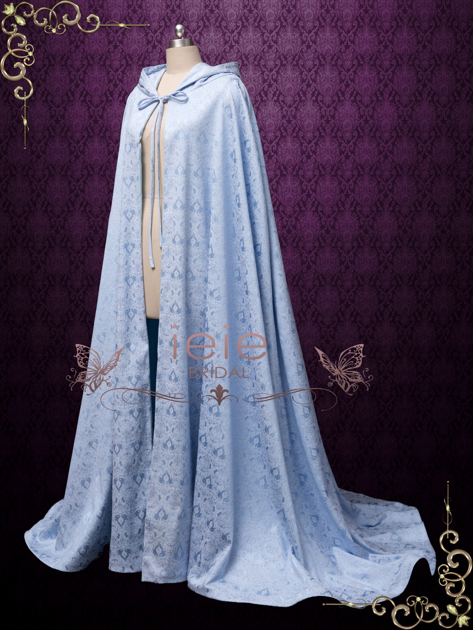 Blue Hooded Cloak Costume Cape Medieval Cloak Cosplay Cape | Etsy