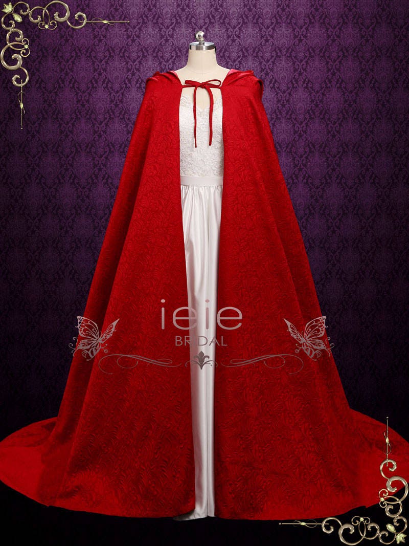 Hooded Red Cloak Cape Medieval Cloak Cape - Etsy