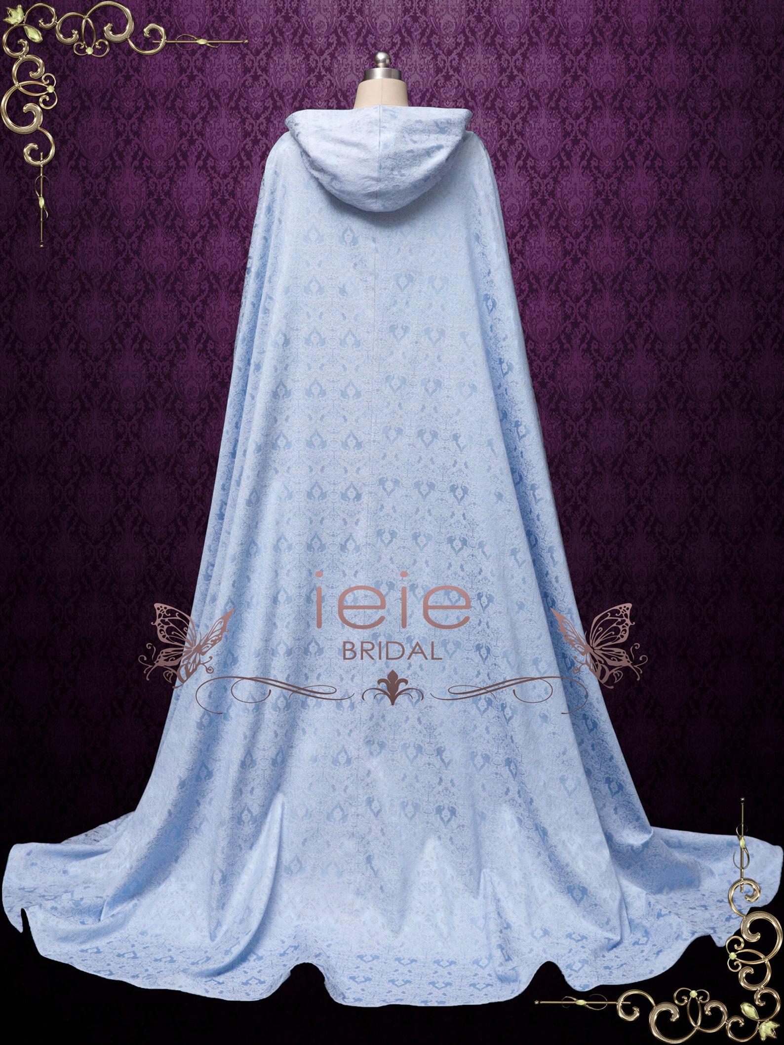 Blue Hooded Cloak Costume Cape Medieval Cloak Cosplay Cape | Etsy