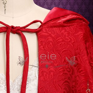 Hooded Red Cloak Cape With Ruffles at the Edge - Etsy