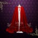 Hooded Red Cloak Cape With Ruffles at the Edge - Etsy