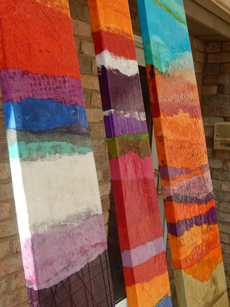 Abstract Mixed Media Art Painting Bowed Panels Variety of Sizes - Etsy