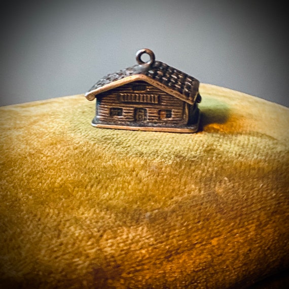 Antique Mechanical Silver Log Cabin Charm / European … - Gem