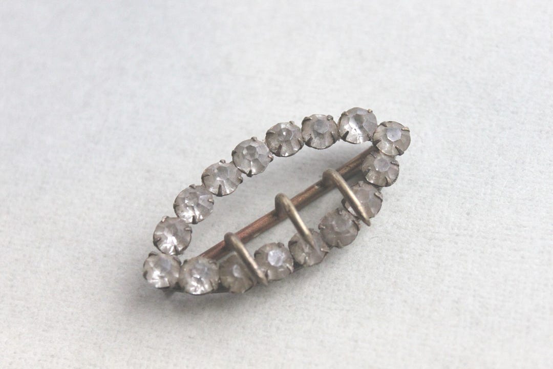 Antique Victorian French Paste Buckle / Antique Claw Buckle Hand Cut ...