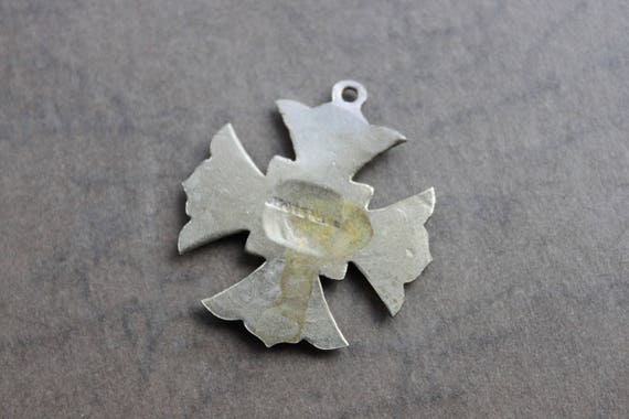 Antique Medieval Heraldic Patonce Cross Pendant with … - Gem