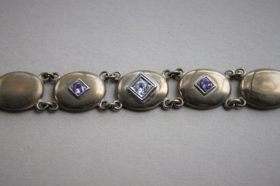 Victorian Paste Set Panel Bracelet / Antique Diamond … - Gem
