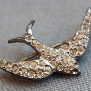 Antiquevictorian Paste Swallow Brooch / Wedding Jewelry - Etsy
