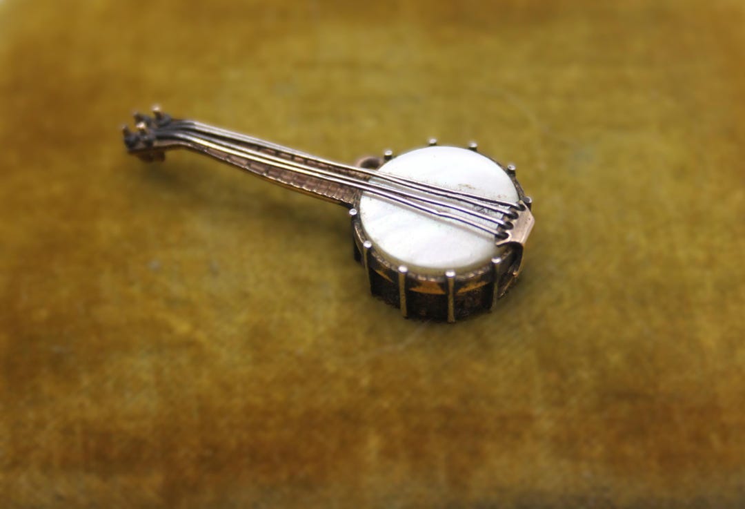 Victorian Articulated Figural Banjo Watch Fob or Charm / Antique Mother ...