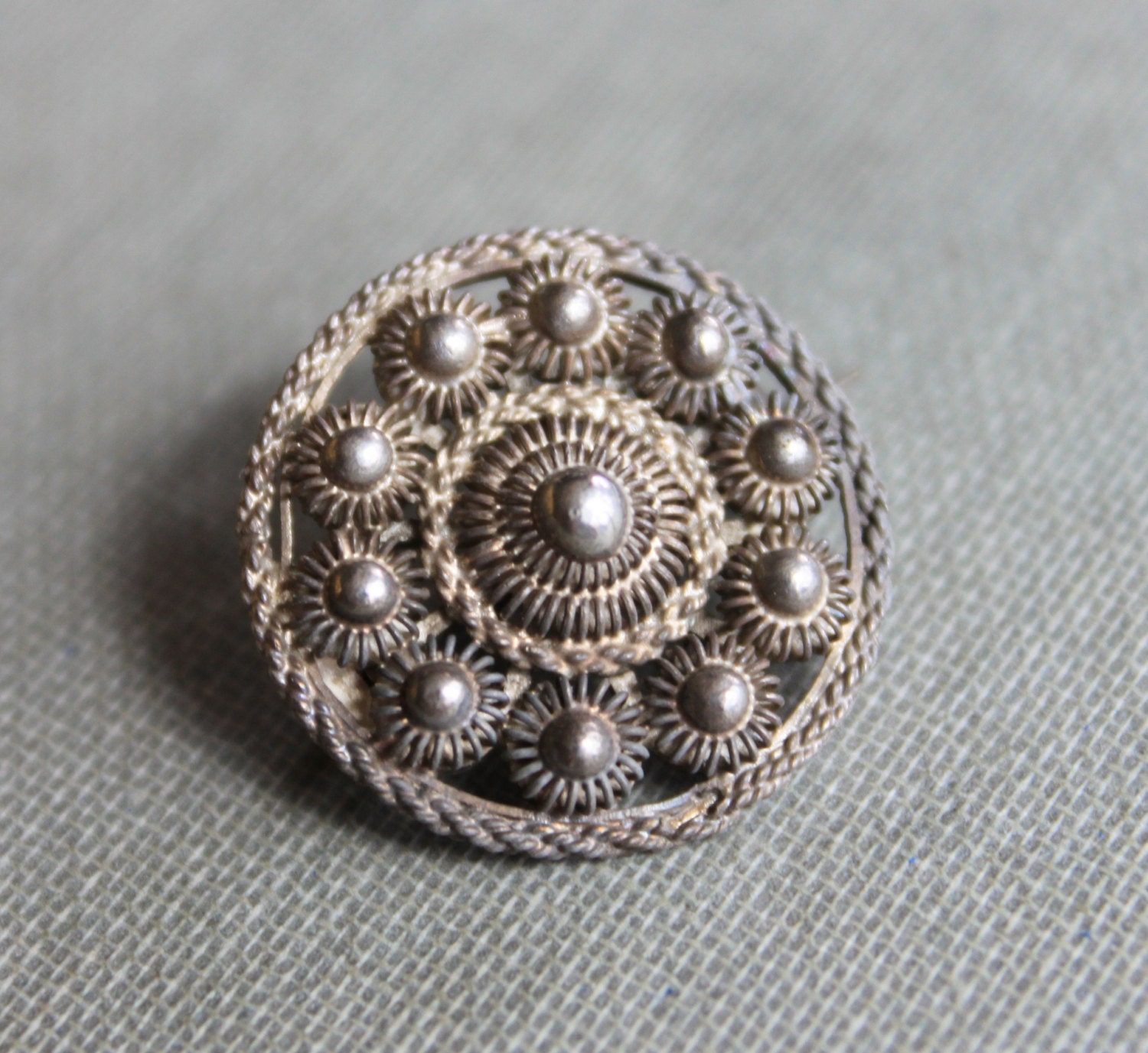 Antique Dutch Sterling Zeeland Cannetille Medallion Lace Pin - Etsy