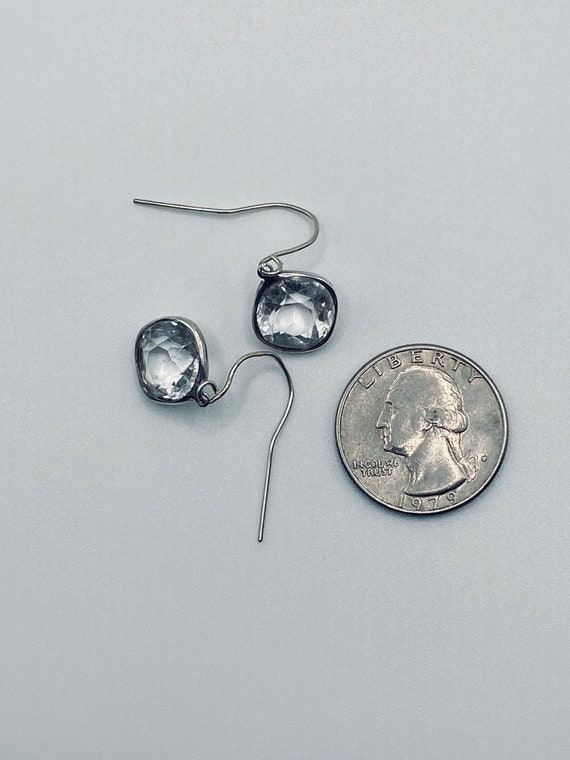 Victorian Hand Cut Diamond Paste and Sterling Dangle … - Gem