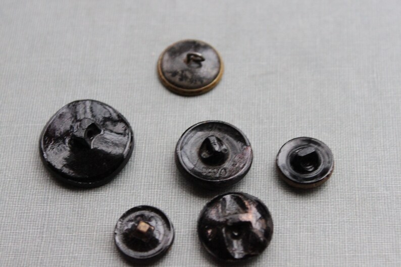 6 Ornate Victorian Jet Luster Glass Buttons / Antique Sewing | Etsy