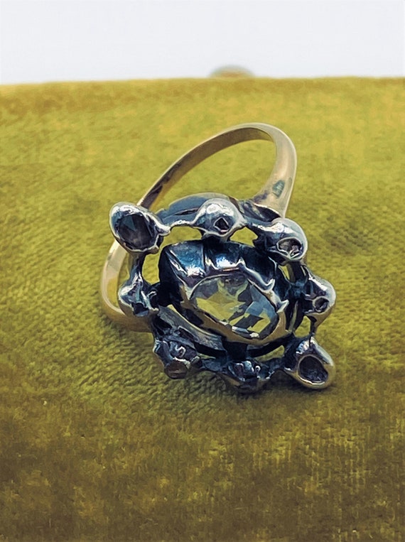 1690s Stuart Era Rose Cut Diamond Cluster 14k Gold En… - Gem