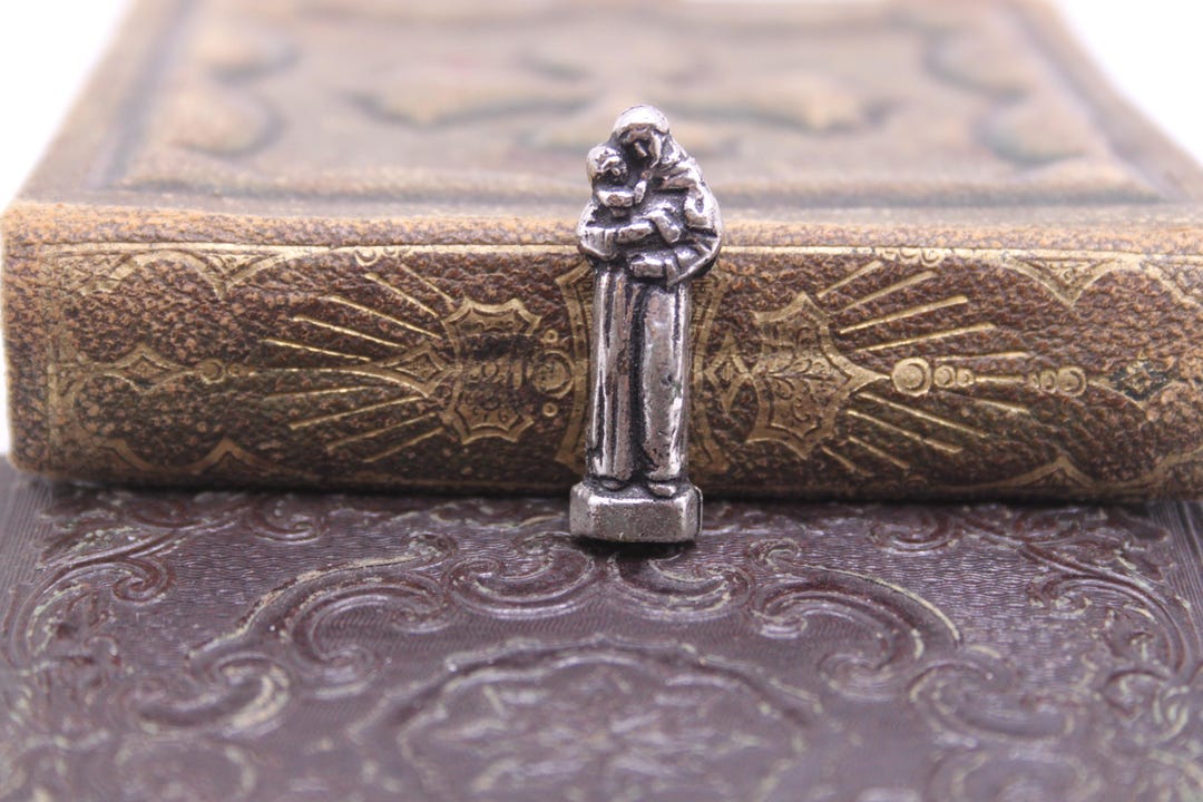 Antique Pocket Saint - Saint Anthony / Miniature Statue for Home Shrine ...