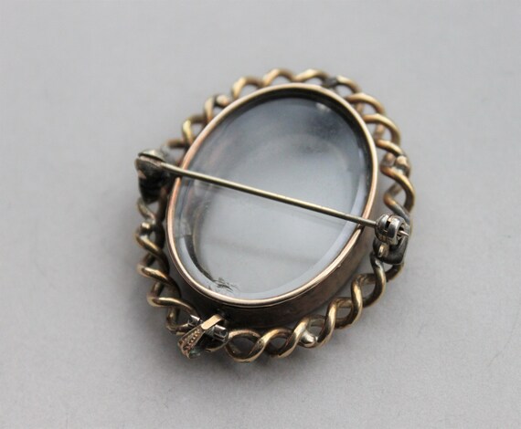 Georgian Treasure Locket / Large Open Face Glass Swiv… - Gem