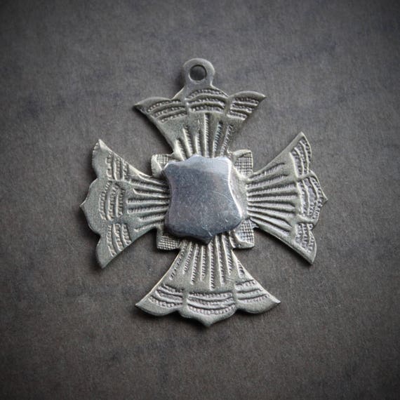 Antique Medieval Heraldic Patonce Cross Pendant With Shield | Etsy