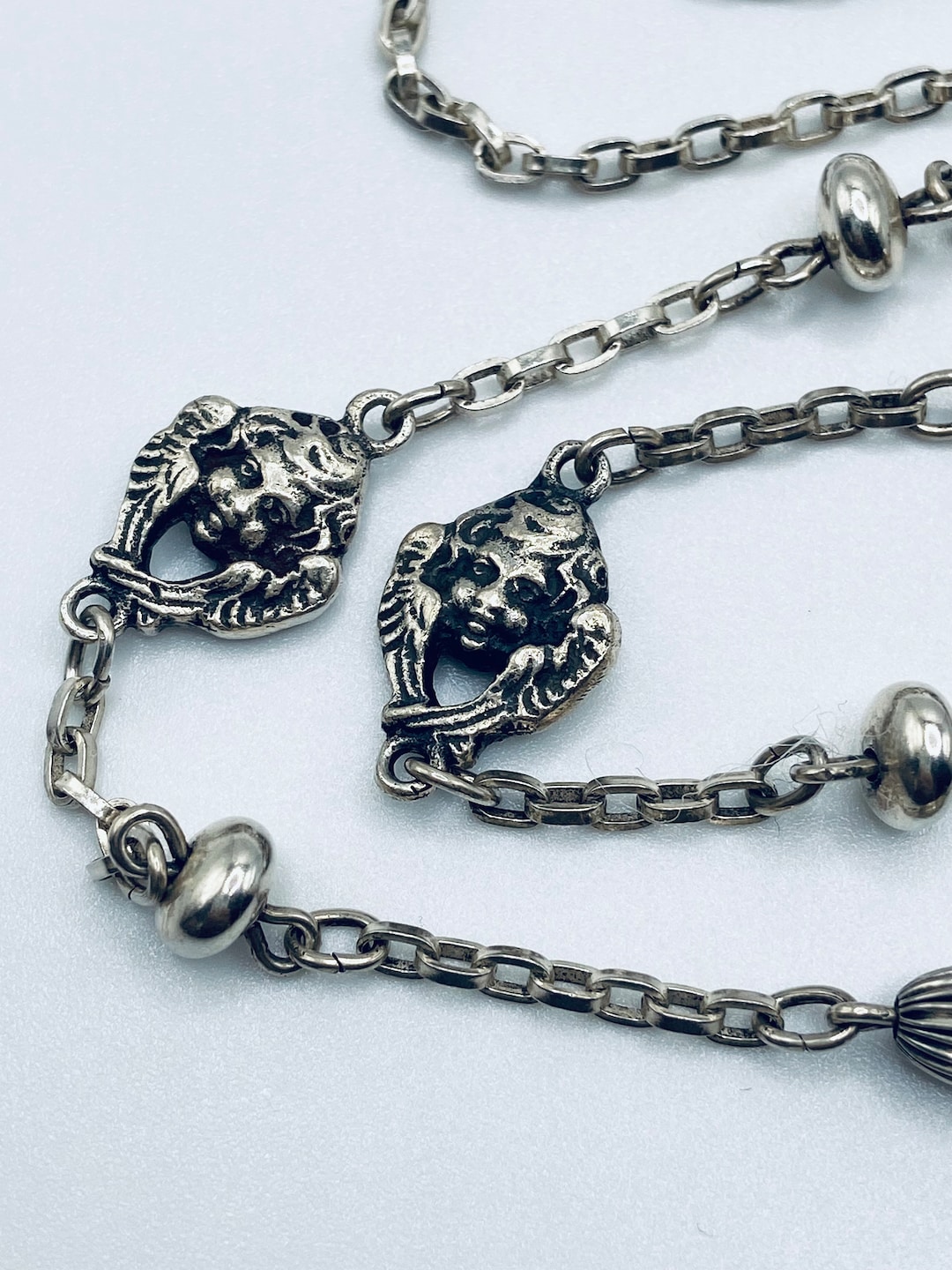 Victorian Peruzzi Cherub Long Sterling Necklace - Cini - Coppini ...
