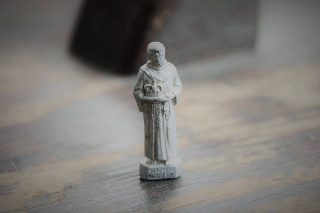 Antique Pocket Saint Miniature Religious Statue - Blessed Father ...