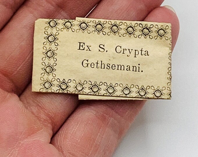 Antique Sealed Paper Reliquary of the Crypt at Gethsemane / the Tomb of ...