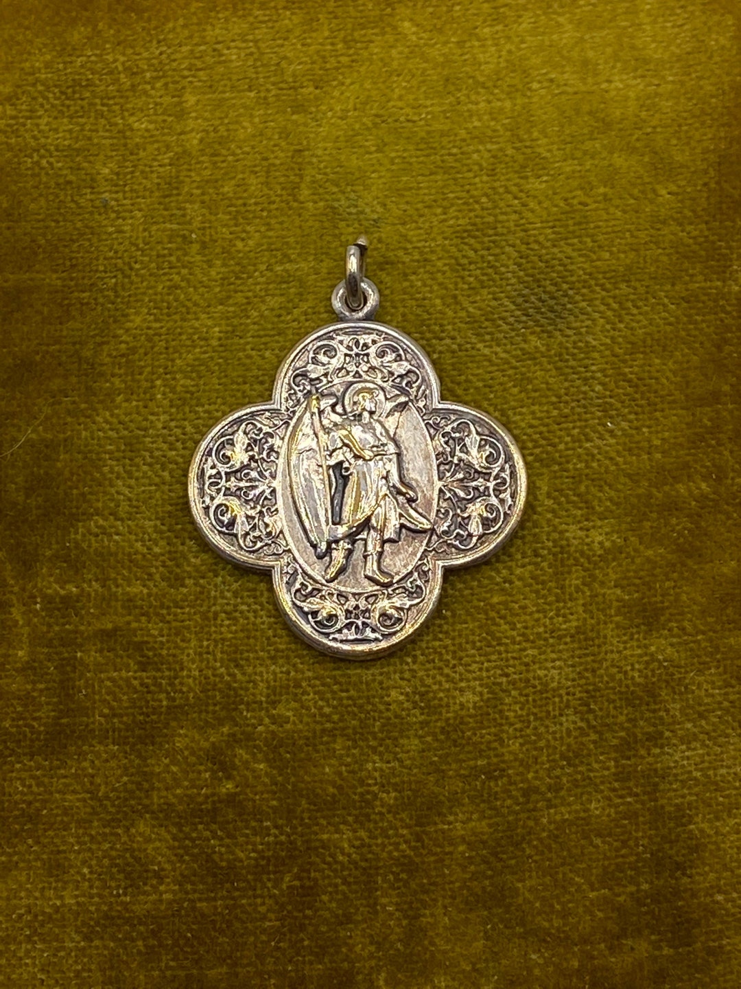 Authentic Antique Saint Raphael Archangel Catholic Protection Relic ...