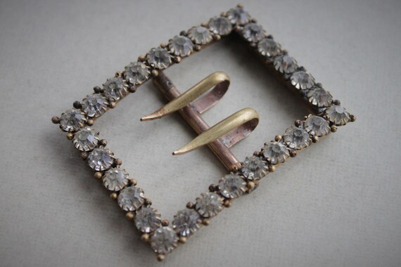 Large Victorian French Paste Buckle - Gem