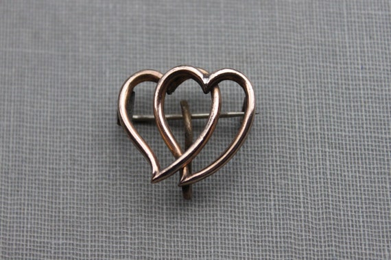 Victorian Double Witches Heart Rose Gold Watch Pin Br… - Gem